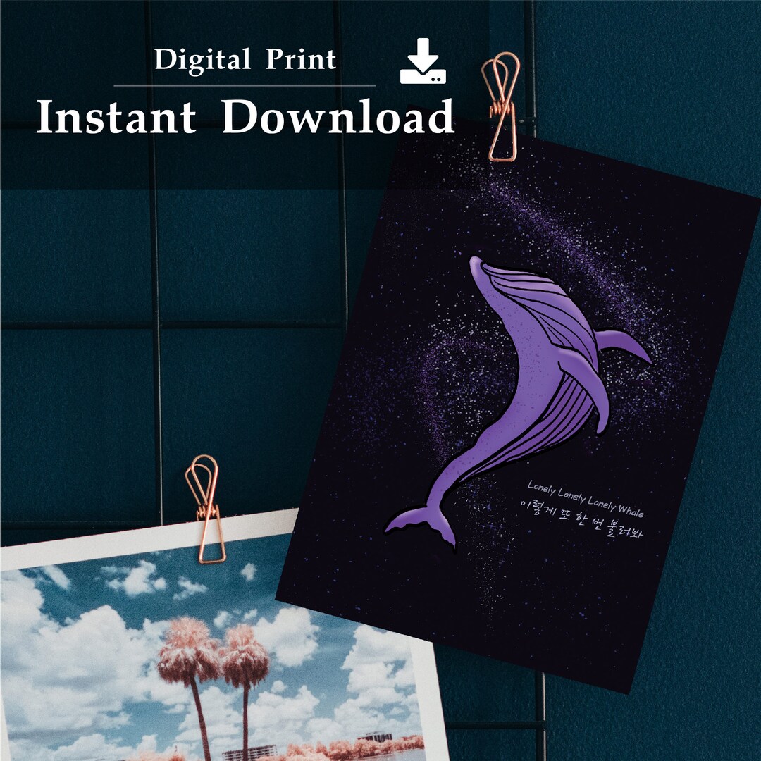 BTS Whalien 52 Lyric Poster / Fan Art / Impresión digital completa / 4 ...