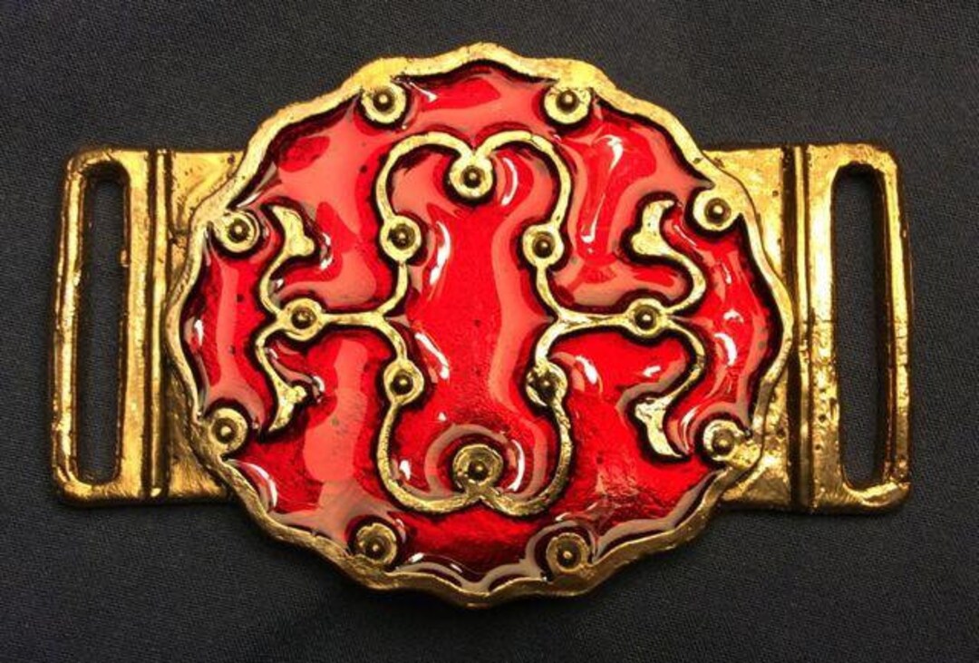 Persian Belt Mount With Red Enamel - PZ04 - Etsy