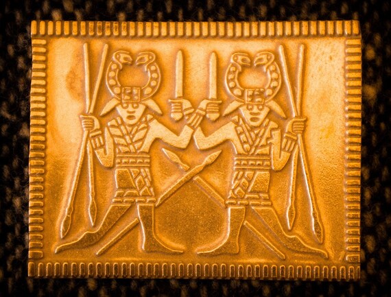 Helm Plaque Dancing Men With Spears PV04 | Etsy