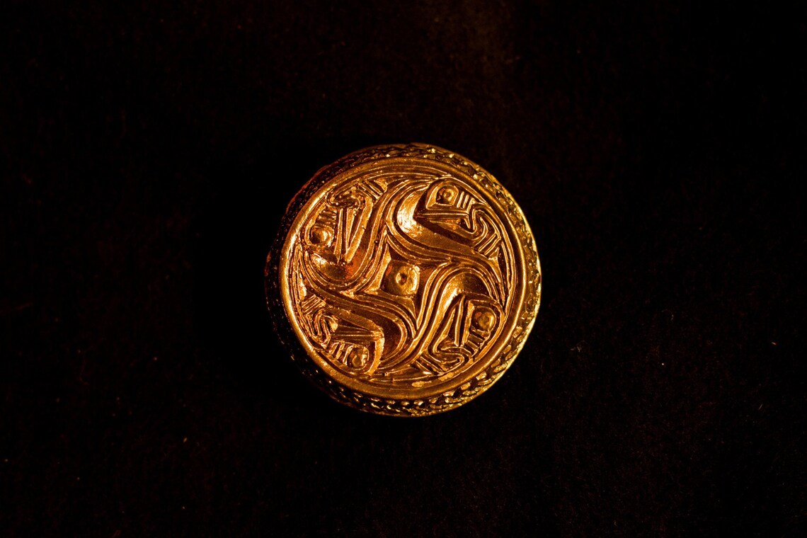 Frankish - Germanic Round Brooch - Chip Carved! - A-60 - Etsy