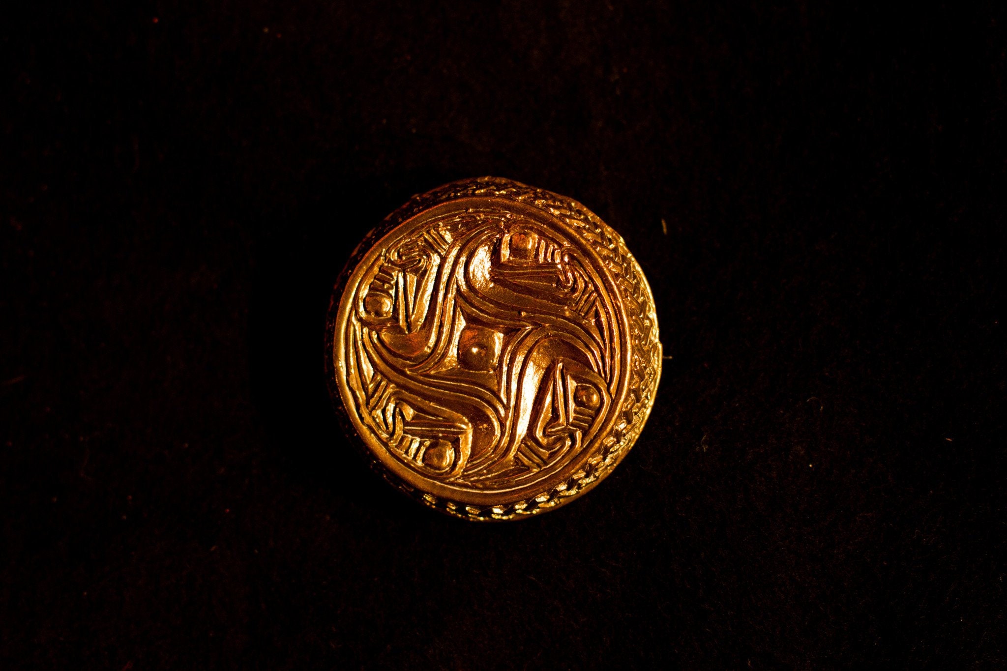 Frankish - Germanic Round Brooch - Chip Carved! - A-60 - Etsy