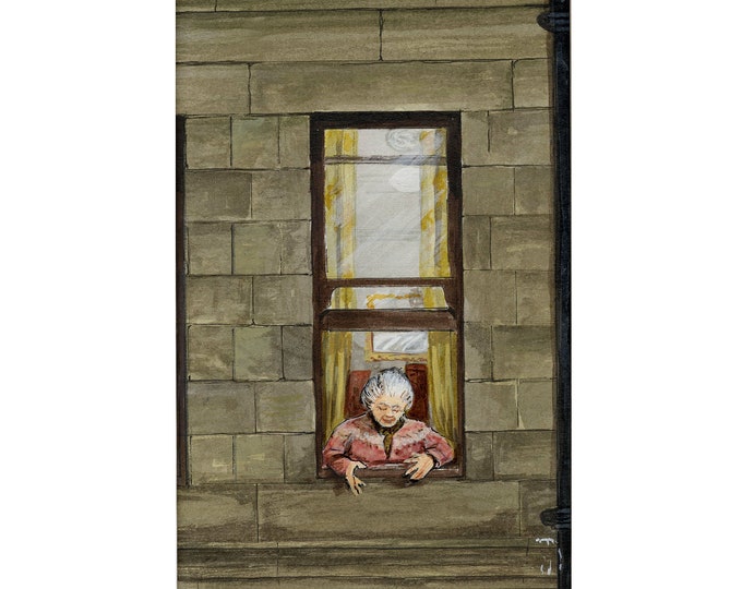 Glasgow Tenement Prints Piece Oot Window Painting - Etsy