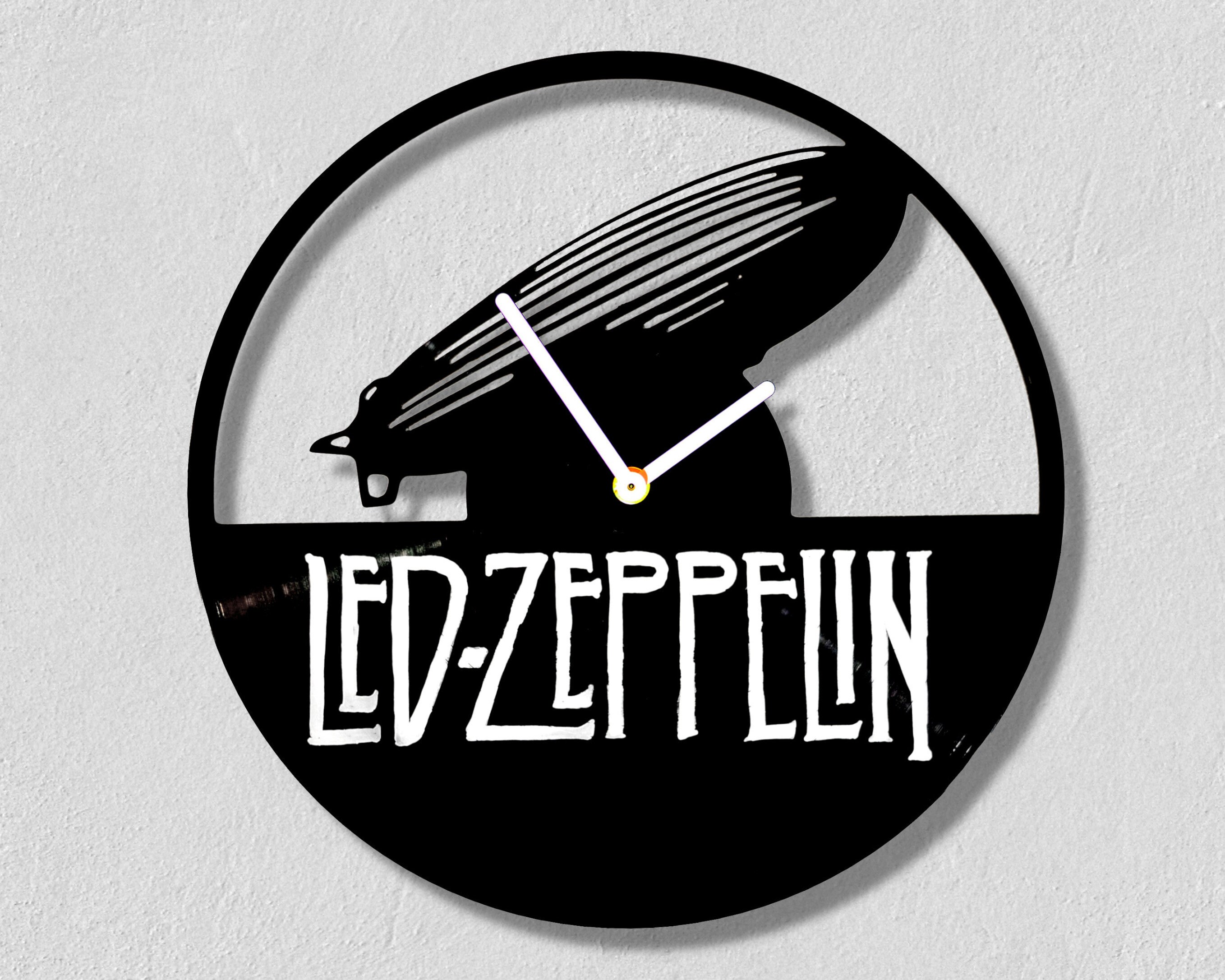 Led Zeppelin vinyl and vinyl clock laser cut birthday gift | Etsy