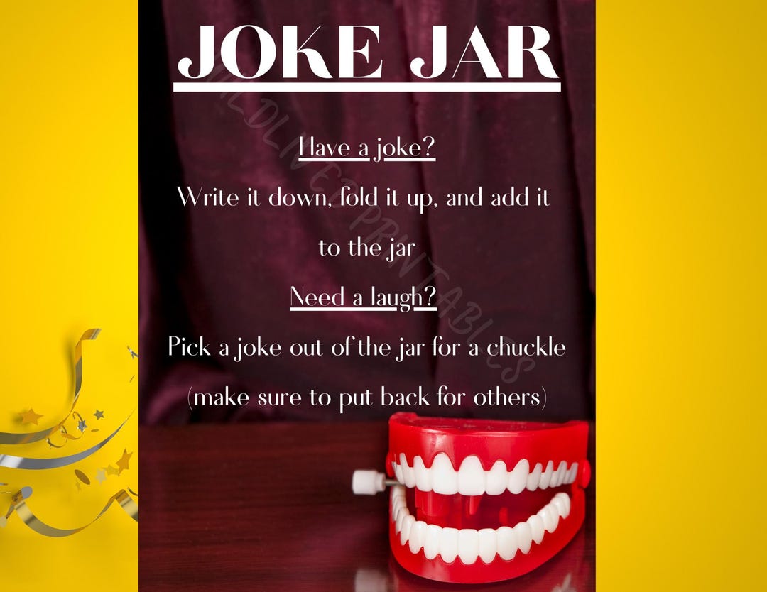 Joke Jar Have a Laugh Sign and Joke Set - Etsy