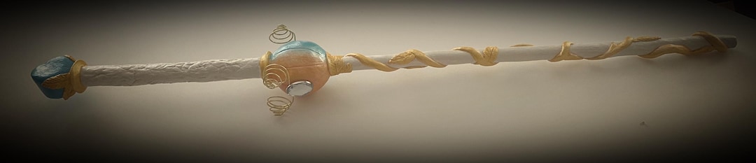 18” Fairy Godmother's Wand | Genuine Handmade | Blue Gold Magic Wand ...