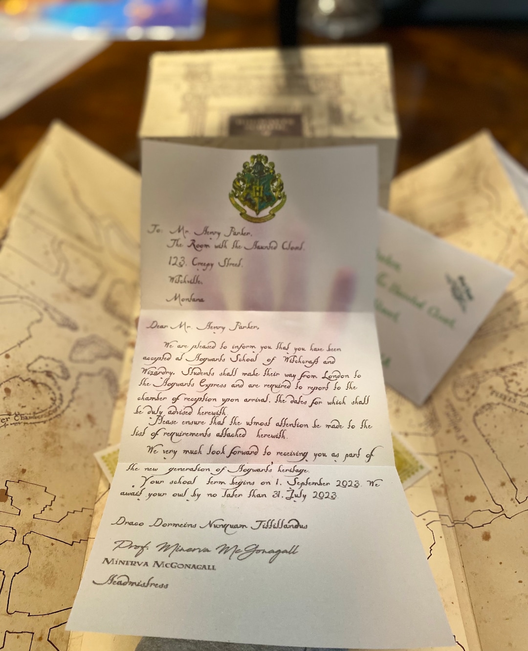 Ghost Letter Spectral Letter Personalized Acceptance Letter for ...