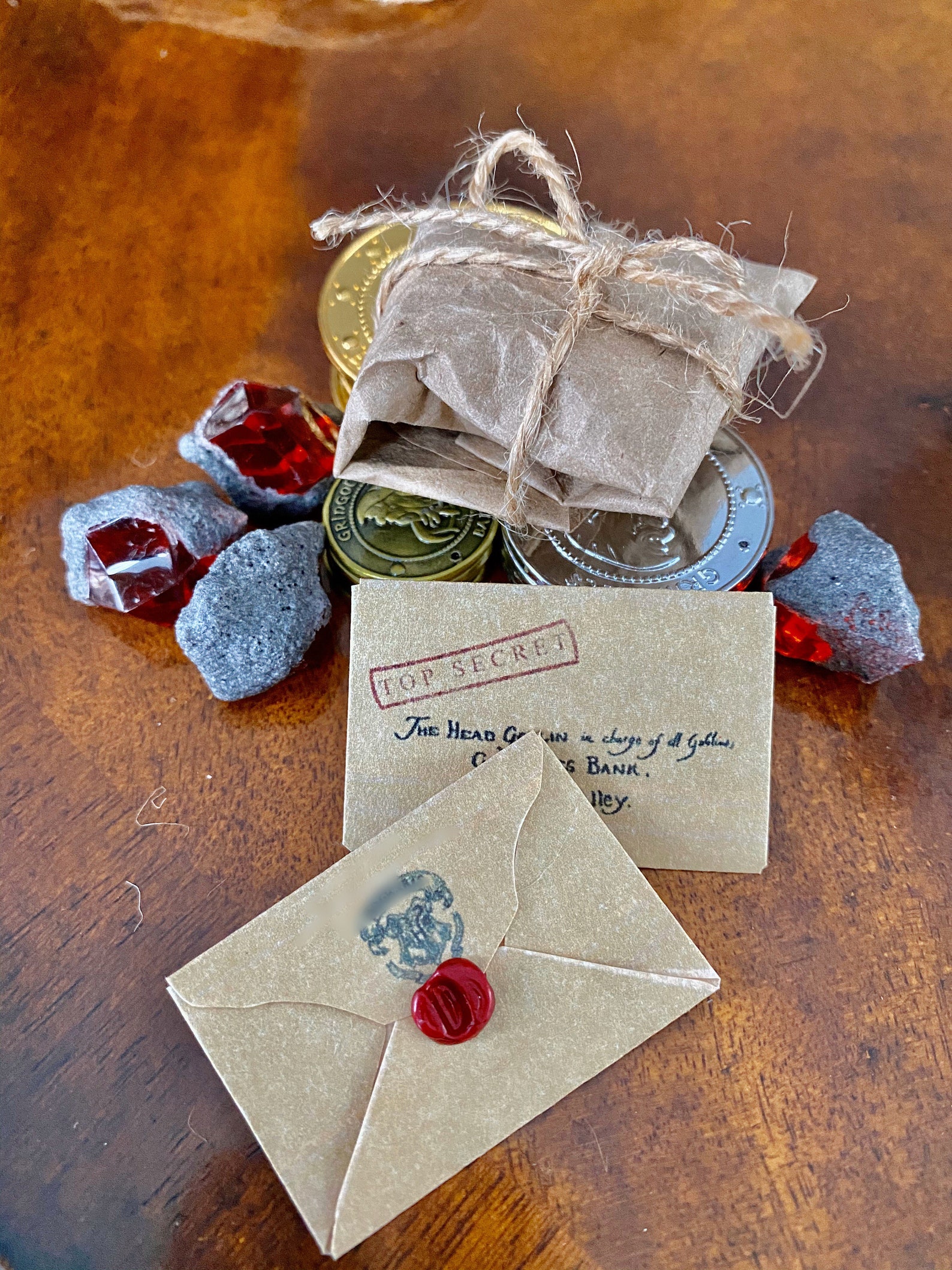 Mini Wizarding Sorcerers Stone and Delivery Letter Set - Etsy