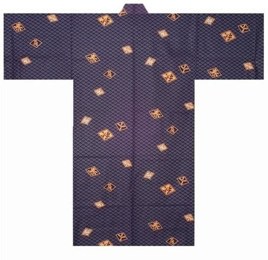 Diamond Pattern Black Happi Coat - Etsy