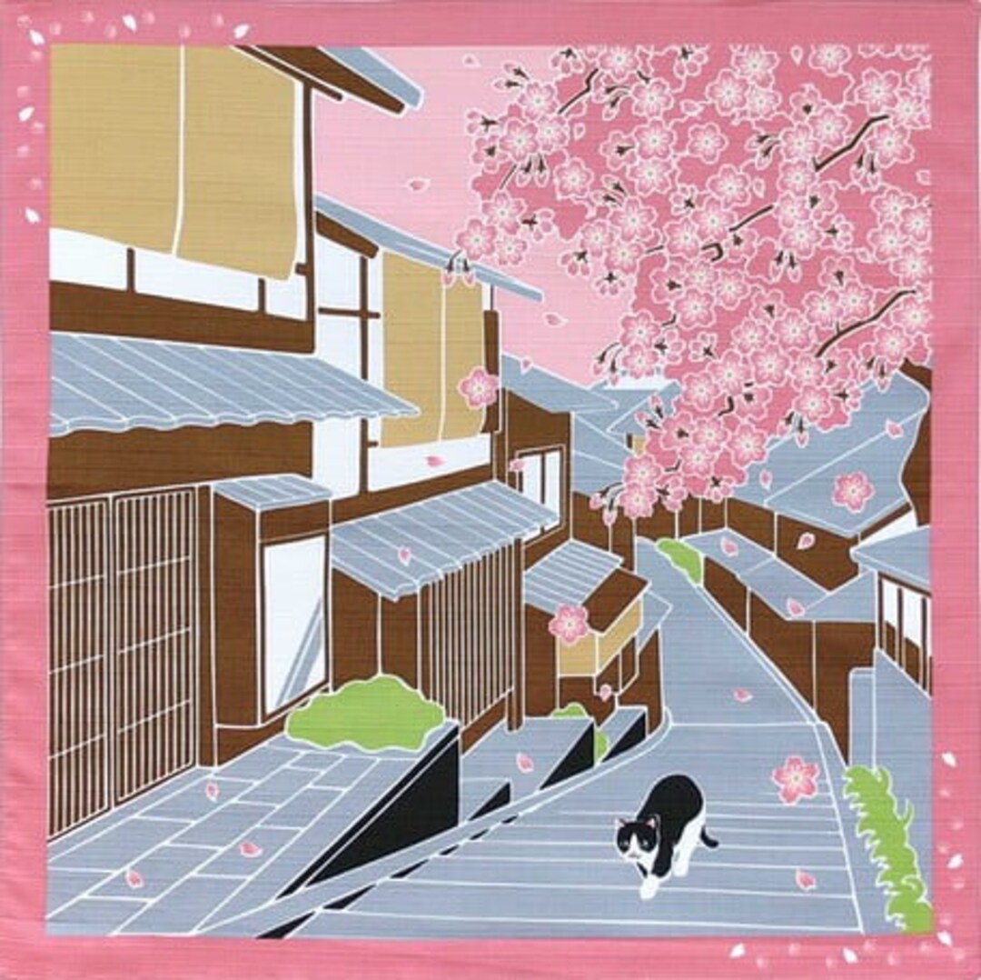 Sakura Cat Furoshiki - Etsy