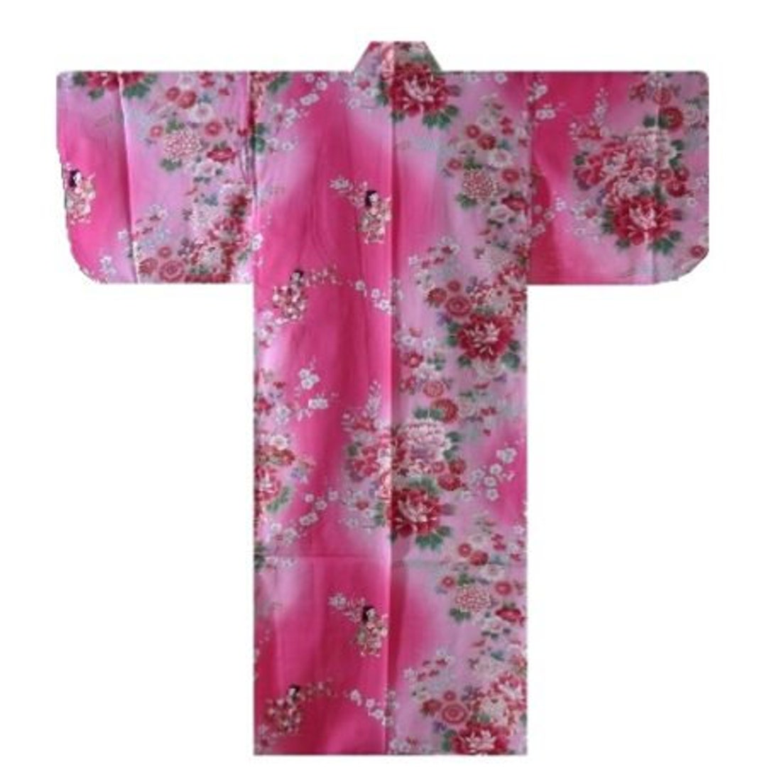 Pink Flowers Yukata - Etsy