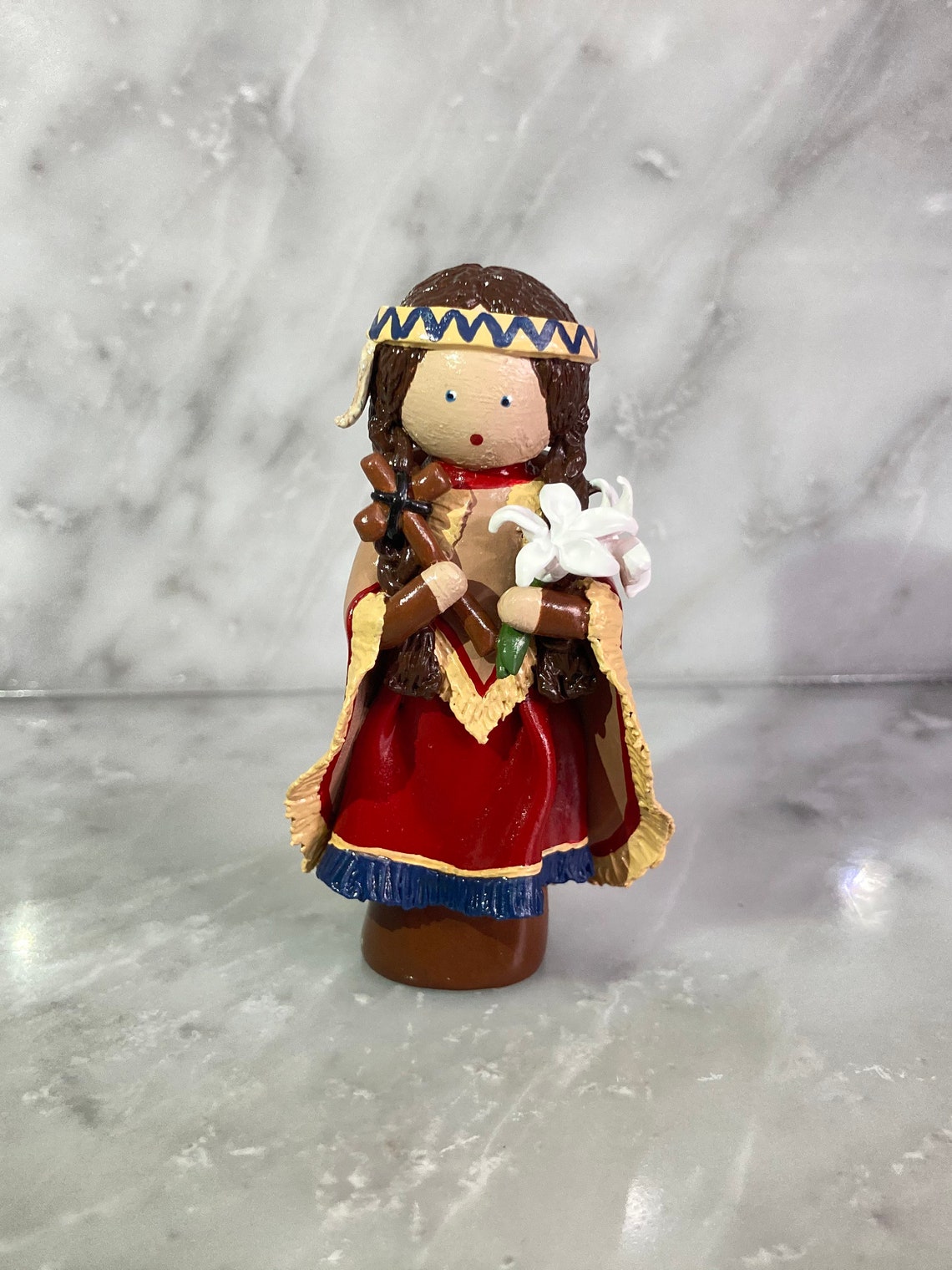Saint Kateri Tekakwitha Lily of the Mohawks Handmade Statue - Etsy