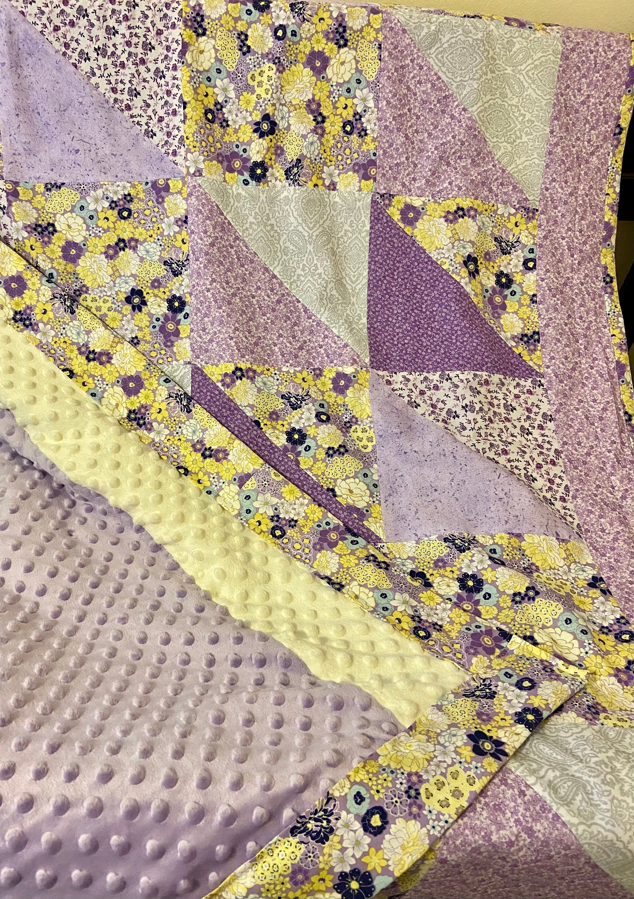 Purple, Yellow, Gray With Purple and Cream Back. - Etsy