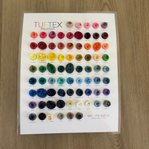 Tuftex Color Chart With Balloons-updated - Etsy
