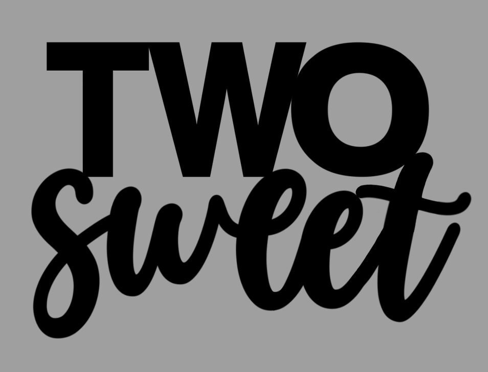 Two Sweet Instant Download, SVG, PNG, Cake Topper - Etsy