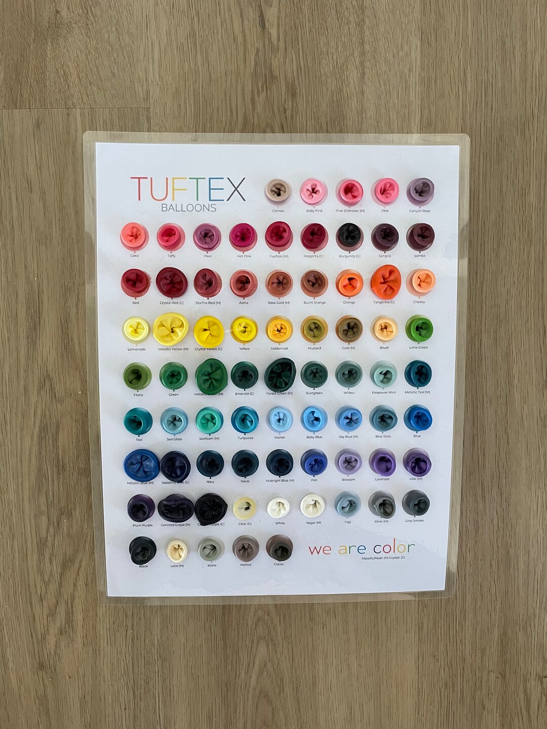 Tuftex Color Chart With Balloons - Etsy Canada