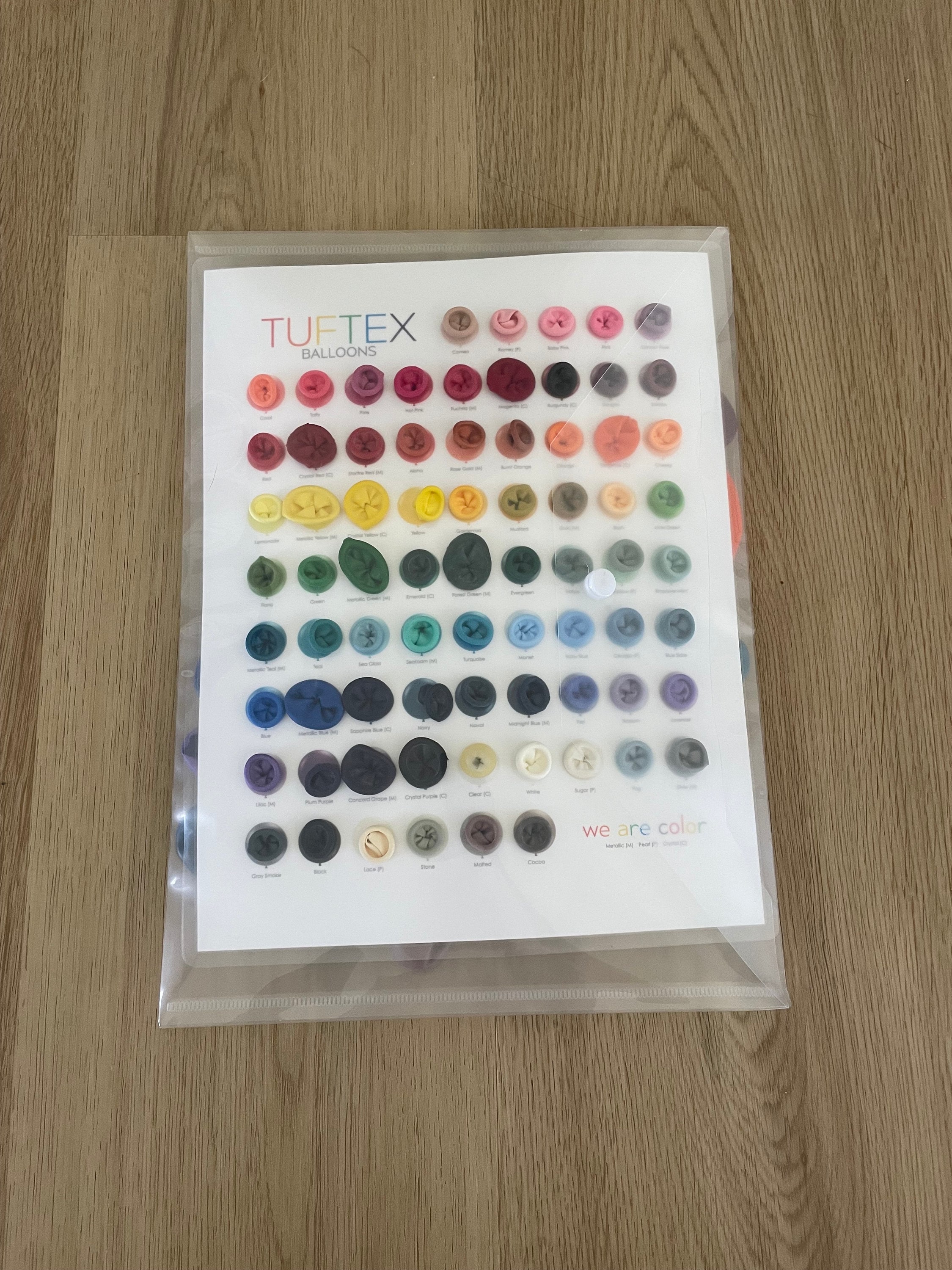 Tuftex Color Chart With Balloons-updated - Etsy