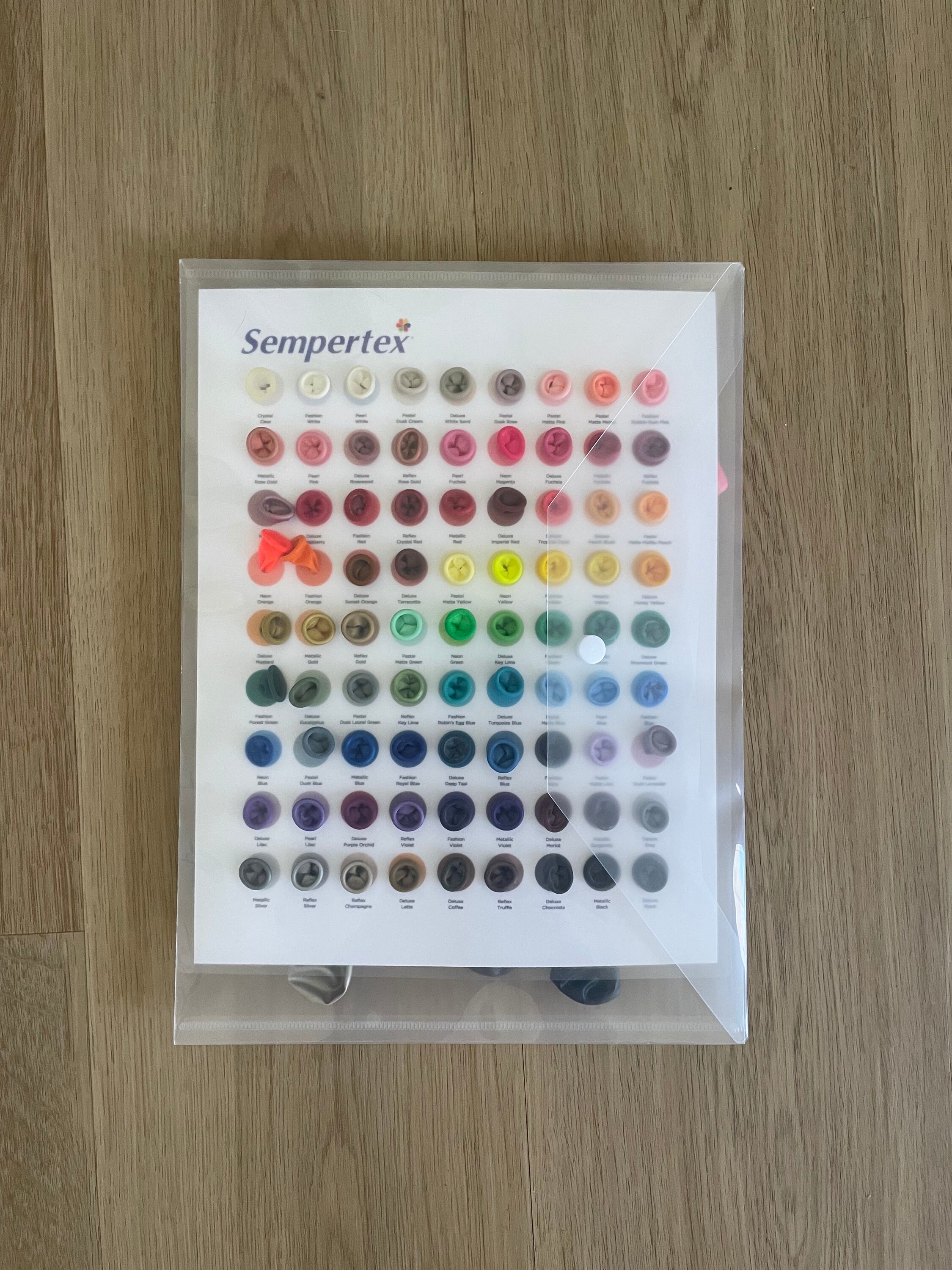 Sempertex Color Chart With Balloons - Etsy