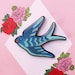 Swallow Bird Lapel Pin, Flying Bird Enamel Pin, Blue Bird Enamel Pin ...