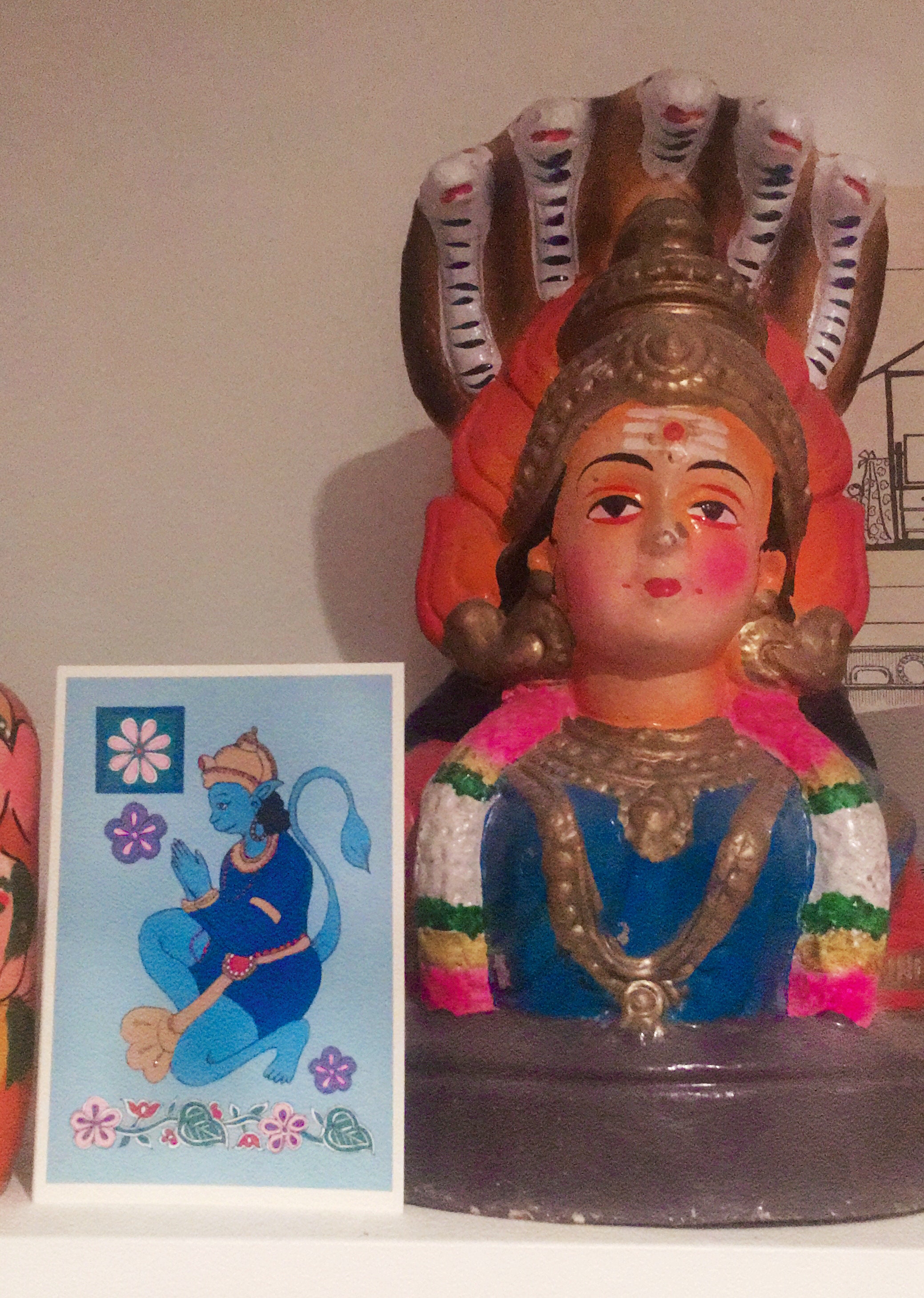 Lord Hanuman Hindu Deity Card Hindu God Card Indian Greeting - Etsy UK