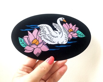 Iron on Patch Black Swan Patches Iron on Applique - Etsy
