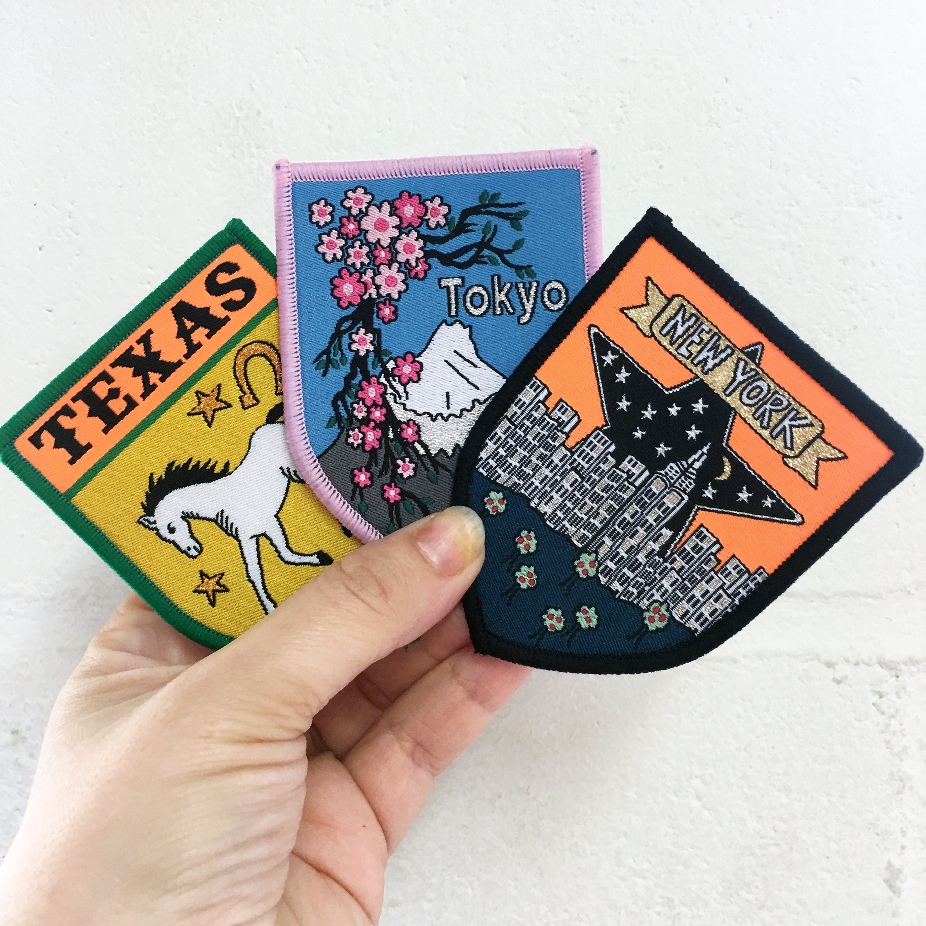 Tokyo Japan Pretty Cherry Blossom Iron on Travel Patch, Mount Fuji ...