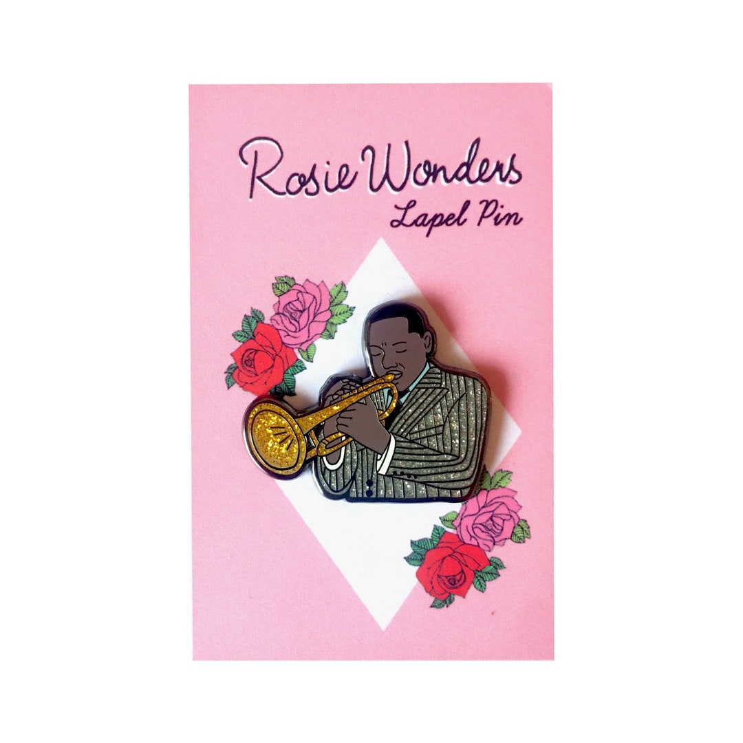 Jazz Musician Enamel Pin, Trumpet Player Pin, Gift for Dad, Music Lover ...