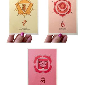 The Sacral Chakra Greeting Card, Set of Seven Chakras Cards, Spiritual ...
