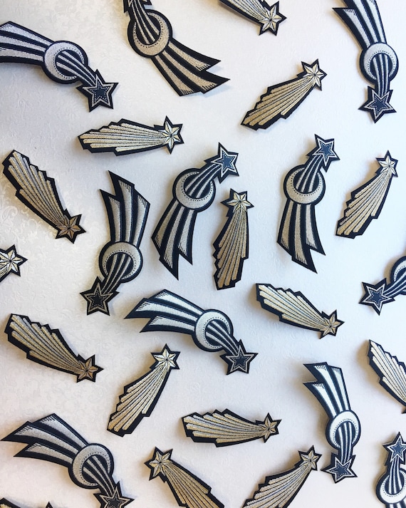 Shooting Stars Iron Patch Star Shaped Patches 2 Pack | Etsy