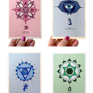 The Sacral Chakra Greeting Card, Set of Seven Chakras Cards, Spiritual ...