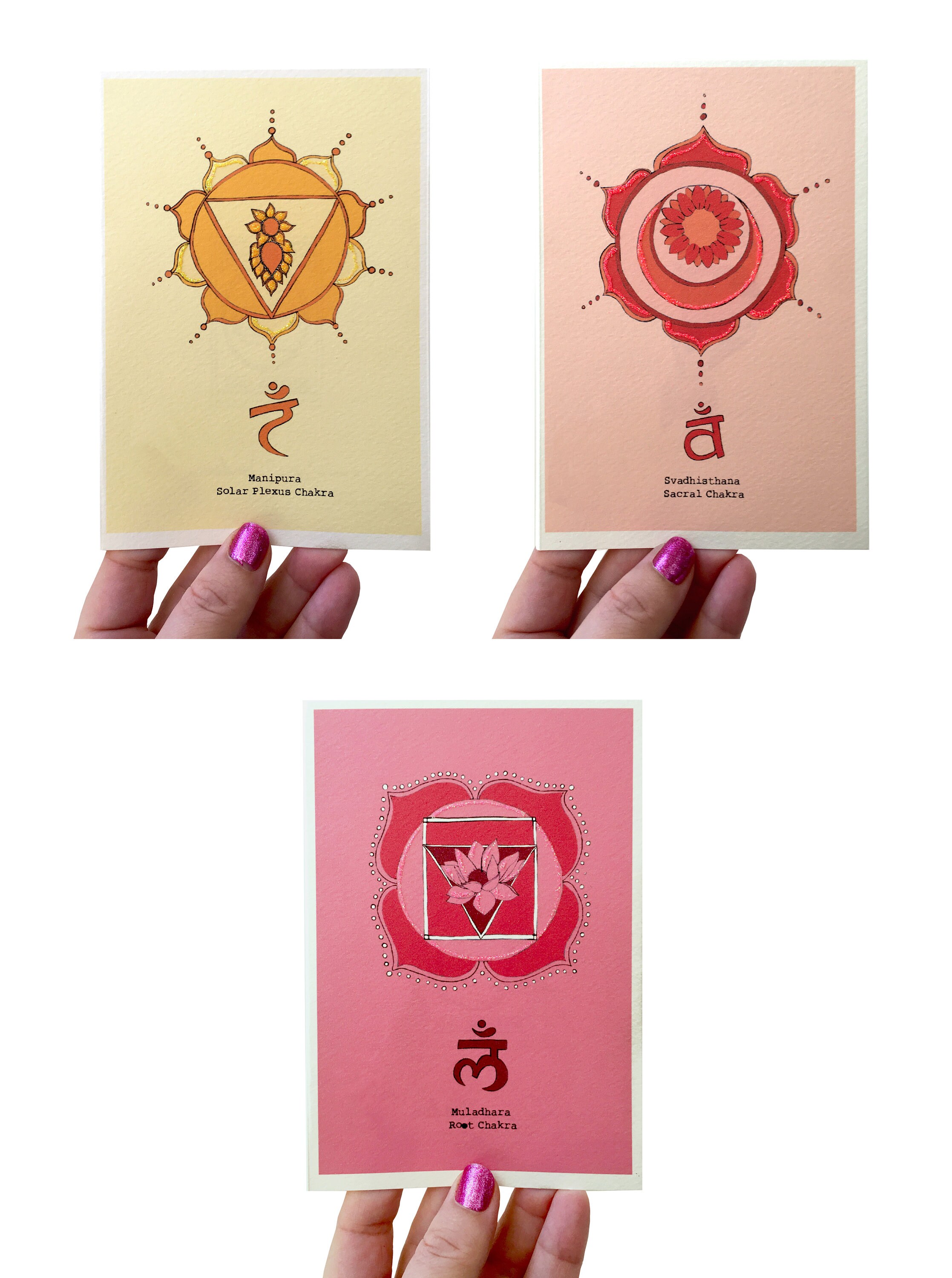Solar Plexus Chakra Greeting Card, Set of Seven Chakras Cards ...