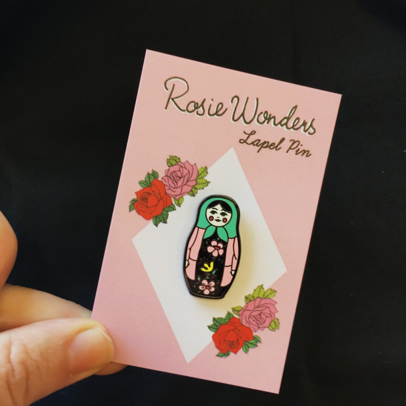 Russian Doll Pin, Nesting Doll Enamel Pin, Matryoshka Enamel Pin ...
