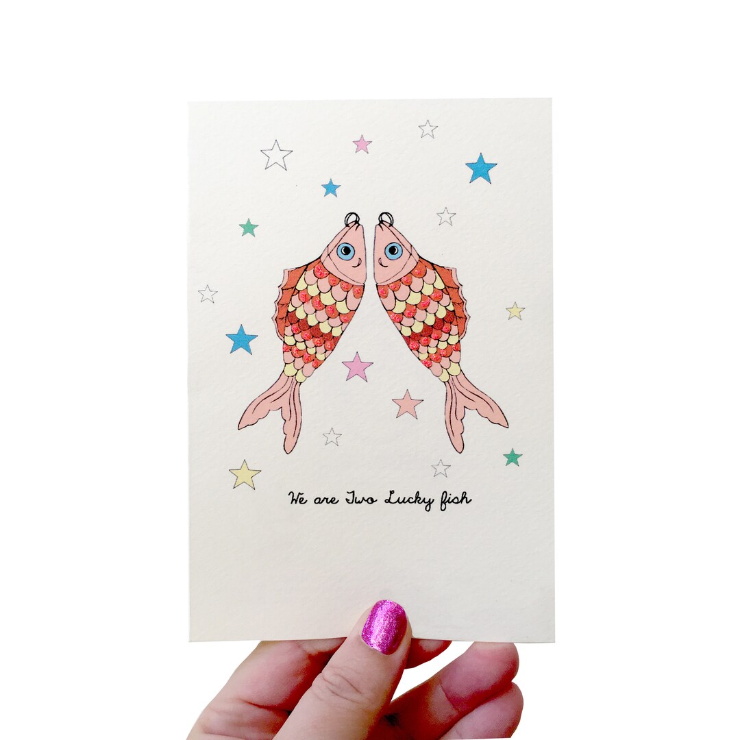 We Are Two Lucky Fish Card for Anniversary or Valentines Day ...