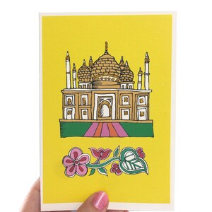 Taj Mahal Card for Housewarming or Birthday, Indian Inspired Greeting ...