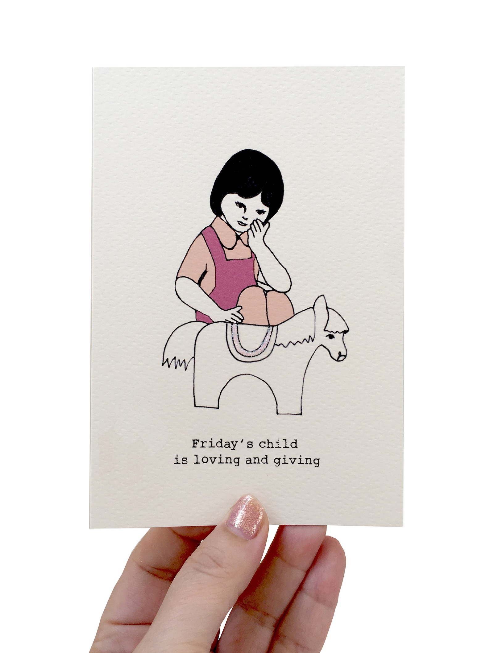 Friday's Child is Loving and Giving Card New Baby Card - Etsy