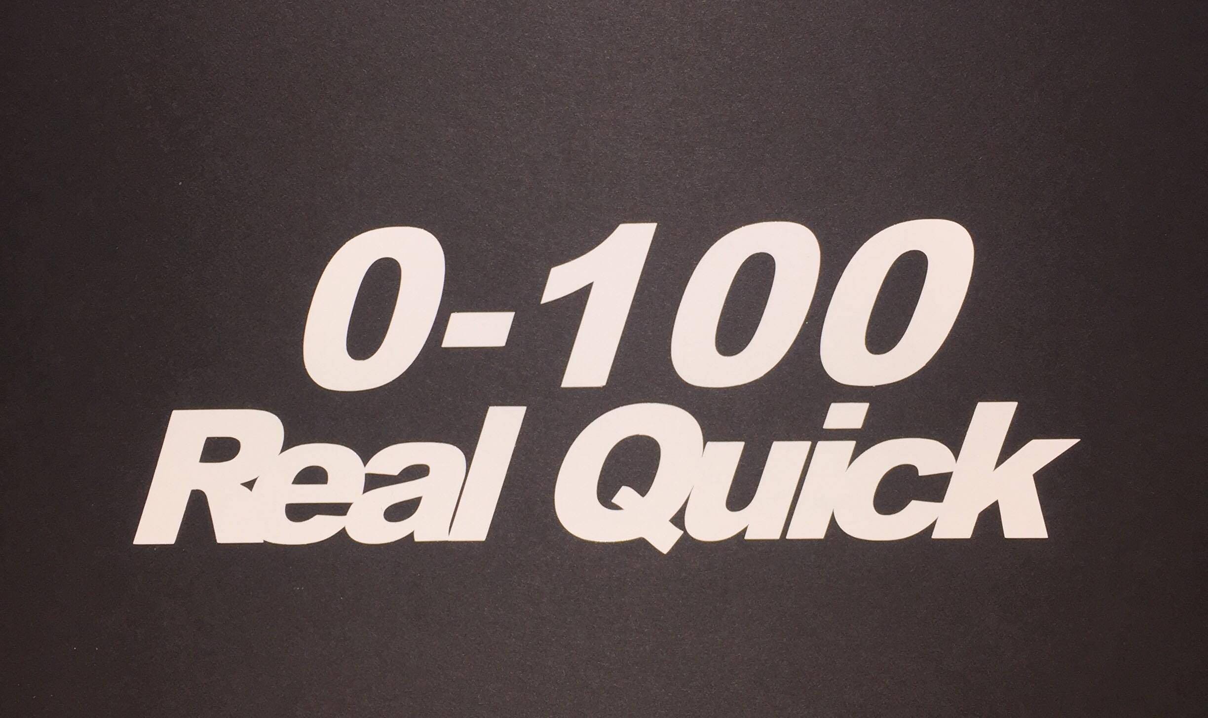 0 to 100 Real Quick Sticker Vinyl Decal Autox - Etsy