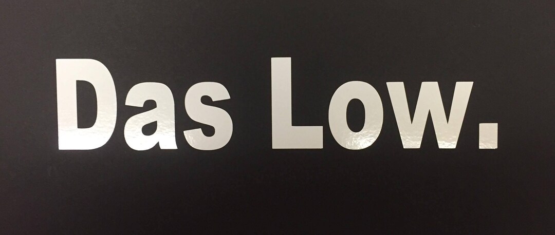 Das Low Sticker Vinyl Decal Euro - Etsy