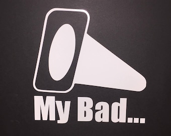 My Bad Autocross Road Cone Decal Choose Your Color - Etsy