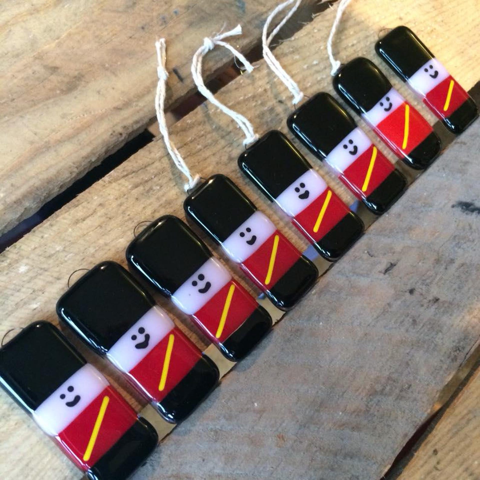 1 Cute Soldier Royal Guardsman Fused Glass Handmade Christmas - Etsy