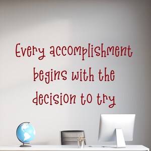 Motivational Wall Decal- Motivational Classroom Decal- Motivational ...