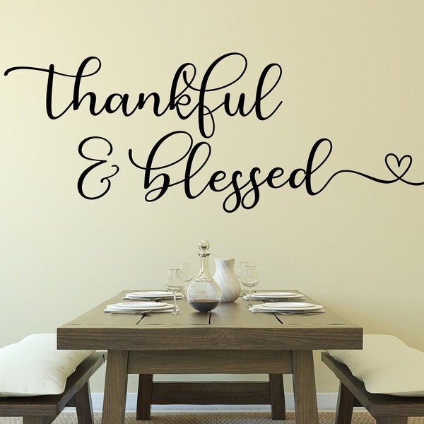 Thankful Wall Decal - Etsy