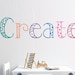 Craft Room Wall Decal Multi-colored Create Wall Decal Art - Etsy
