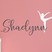 Dance Name Wall Decal- Dance Wall Decal- Ballet Wall Decal- Girls Name ...