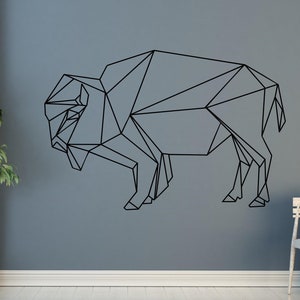 Buffalo Wall Decal - Geometric Buffalo Wall Decal - Geometric Buffalo ...