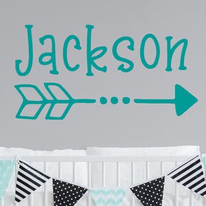 Arrow Name Wall Decal- Arrow Name Vinyl- Custom Name Wall Decal- Arrow ...