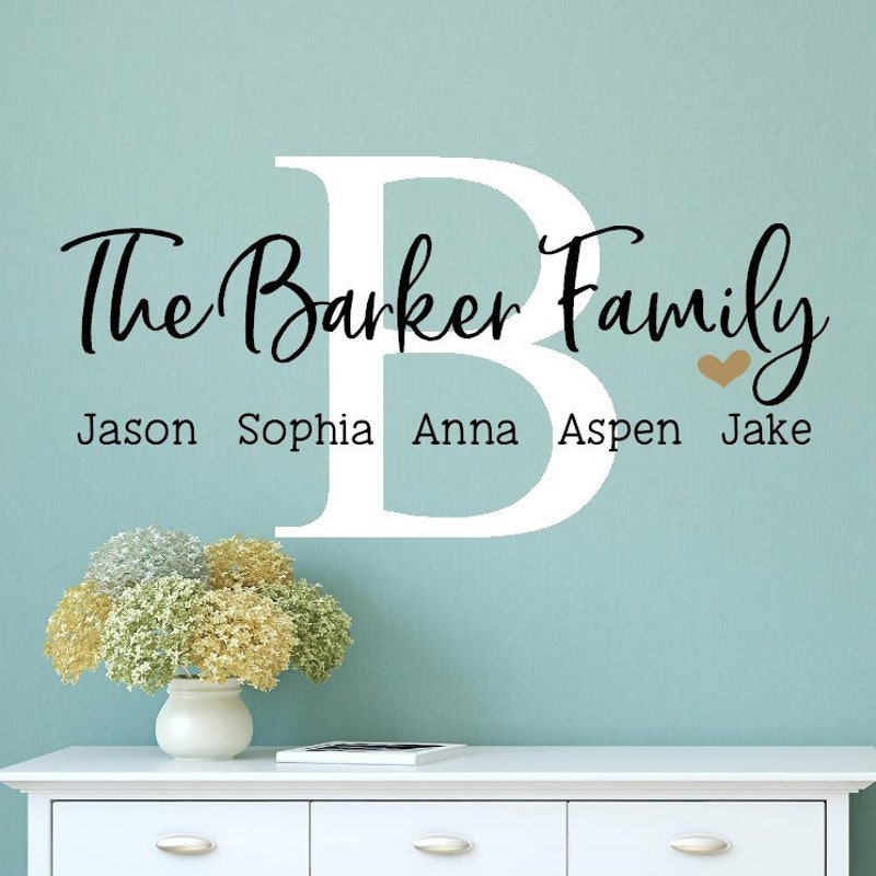 Last Name Decal - Etsy