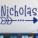 Arrow Name Wall Decal- Arrow Name Vinyl- Custom Name Wall Decal- Arrow ...