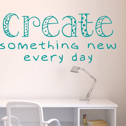 Craft Room Wall Decal Multi Colored Create Wall Decal Art Etsy