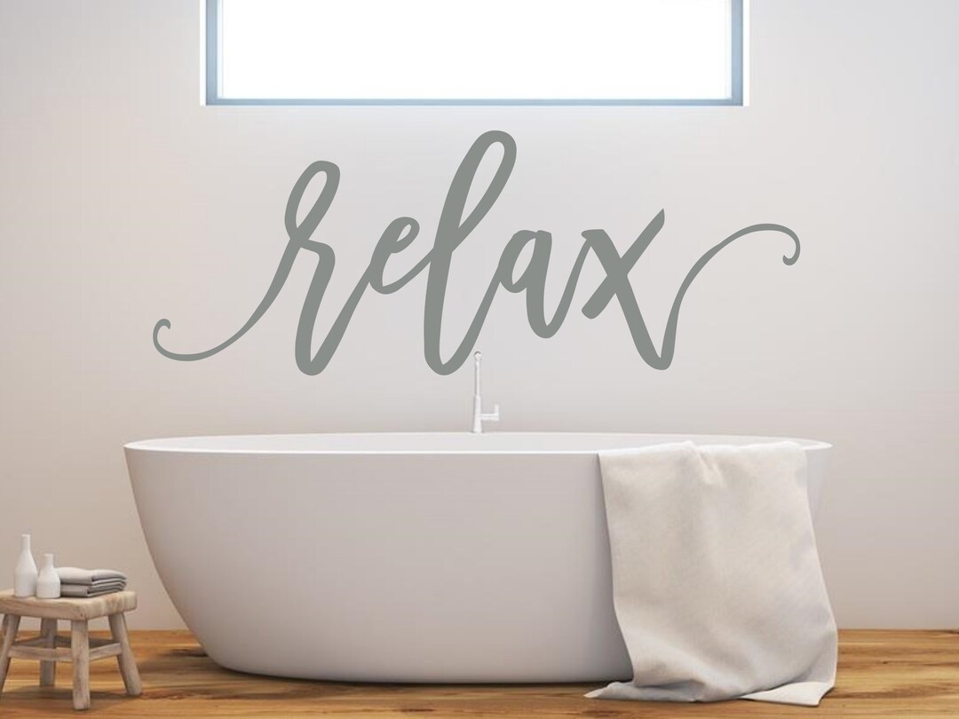 Relax Wall Decal -spa Bathroom Decor - Relax Vinyl Decal - Massage ...