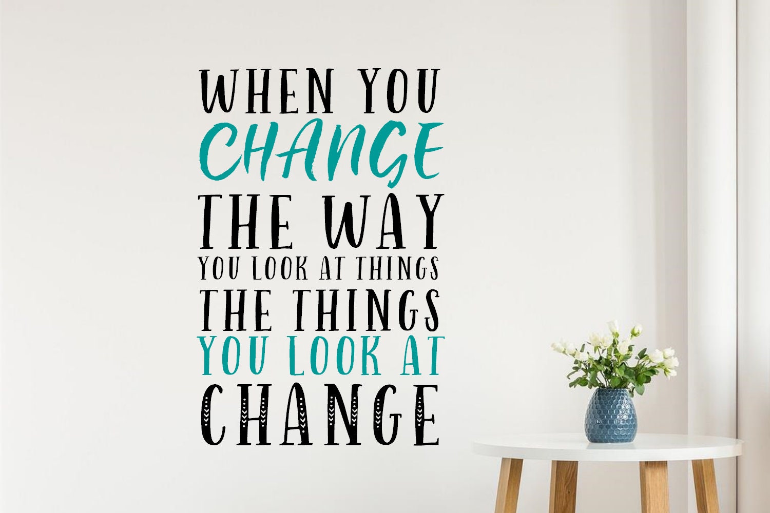 Positive attitude decal Perspective wall decal Mindset | Etsy