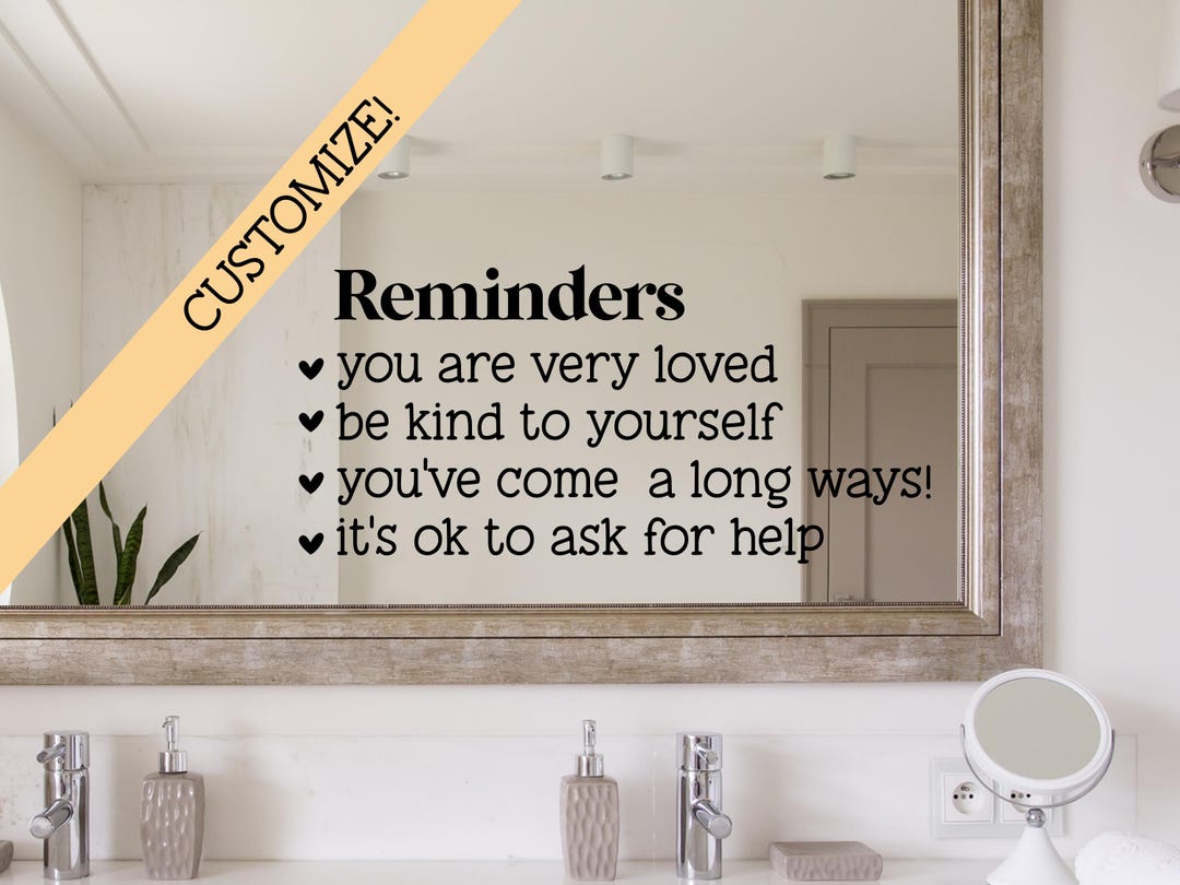 Custom Mental Health Reminder Decal: Daily Affirmations - Etsy